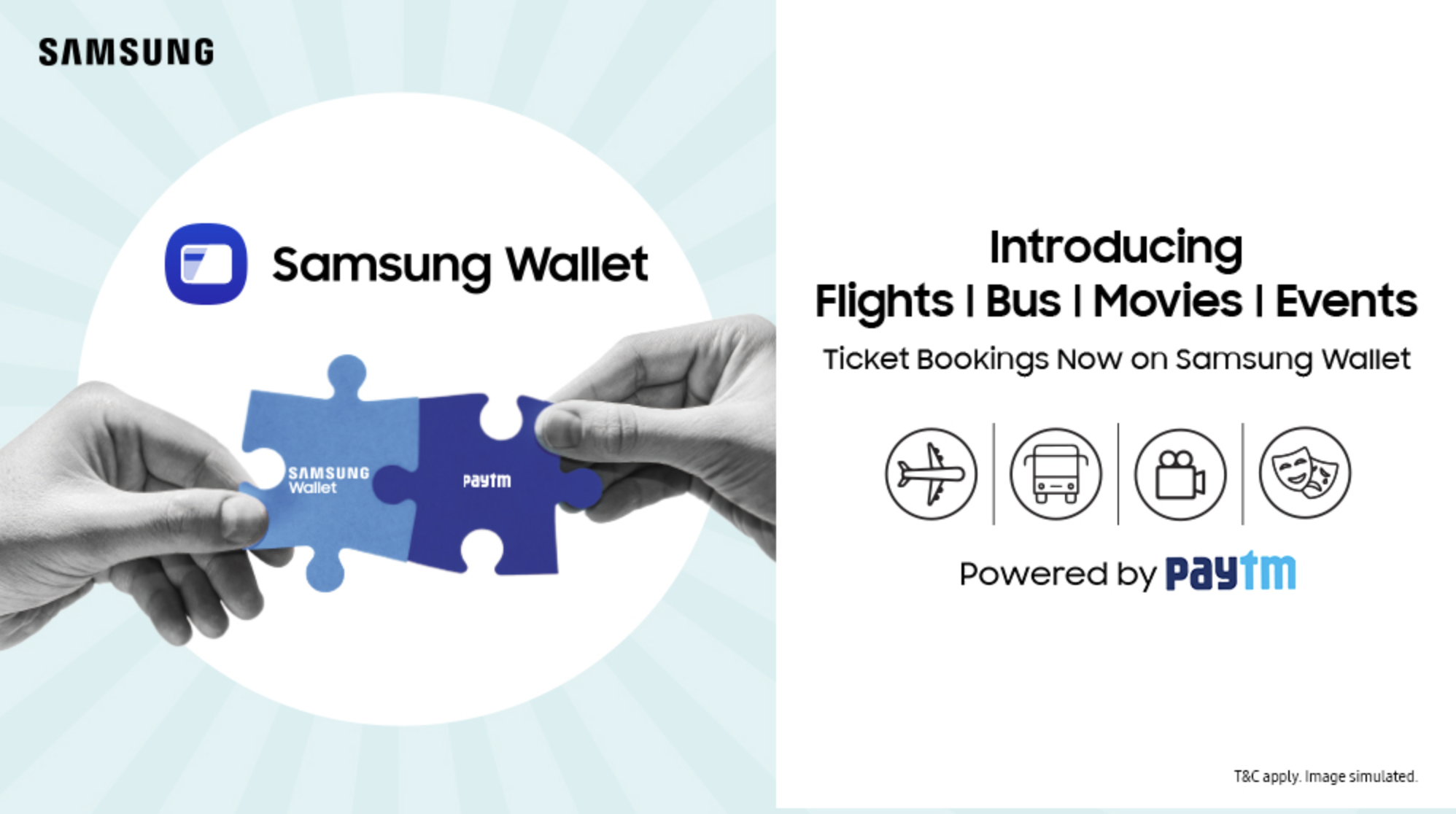Samsung, Paytm Join Forces For Movie, Bus, Flight Tickets: Rs 1150 ...