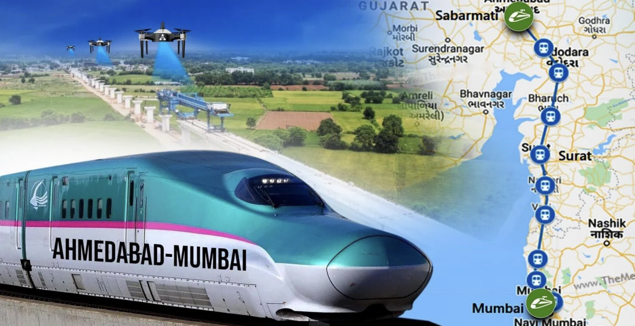 100% Land Acquired For Mumbai-Ahmedabad Bullet Train; 341 Kms Pier ...