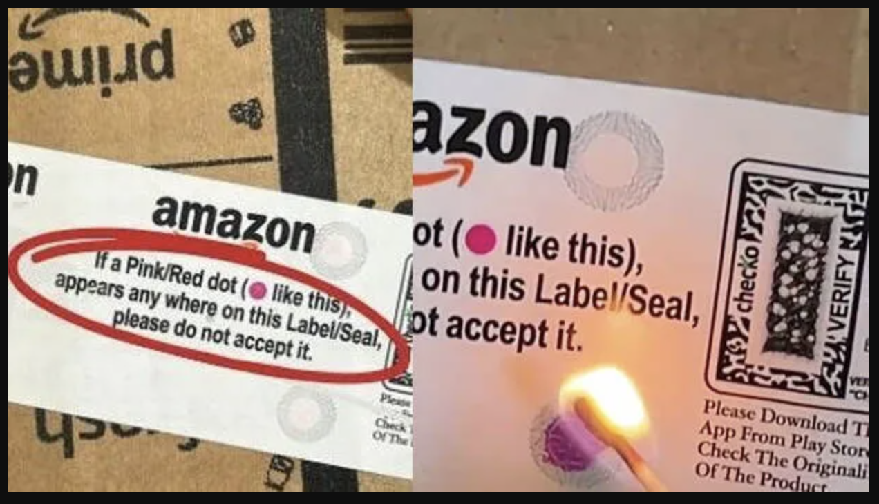 Amazon's Warning: Don't Open Parcels With Red Or Pink Dot! - Trak.in ...