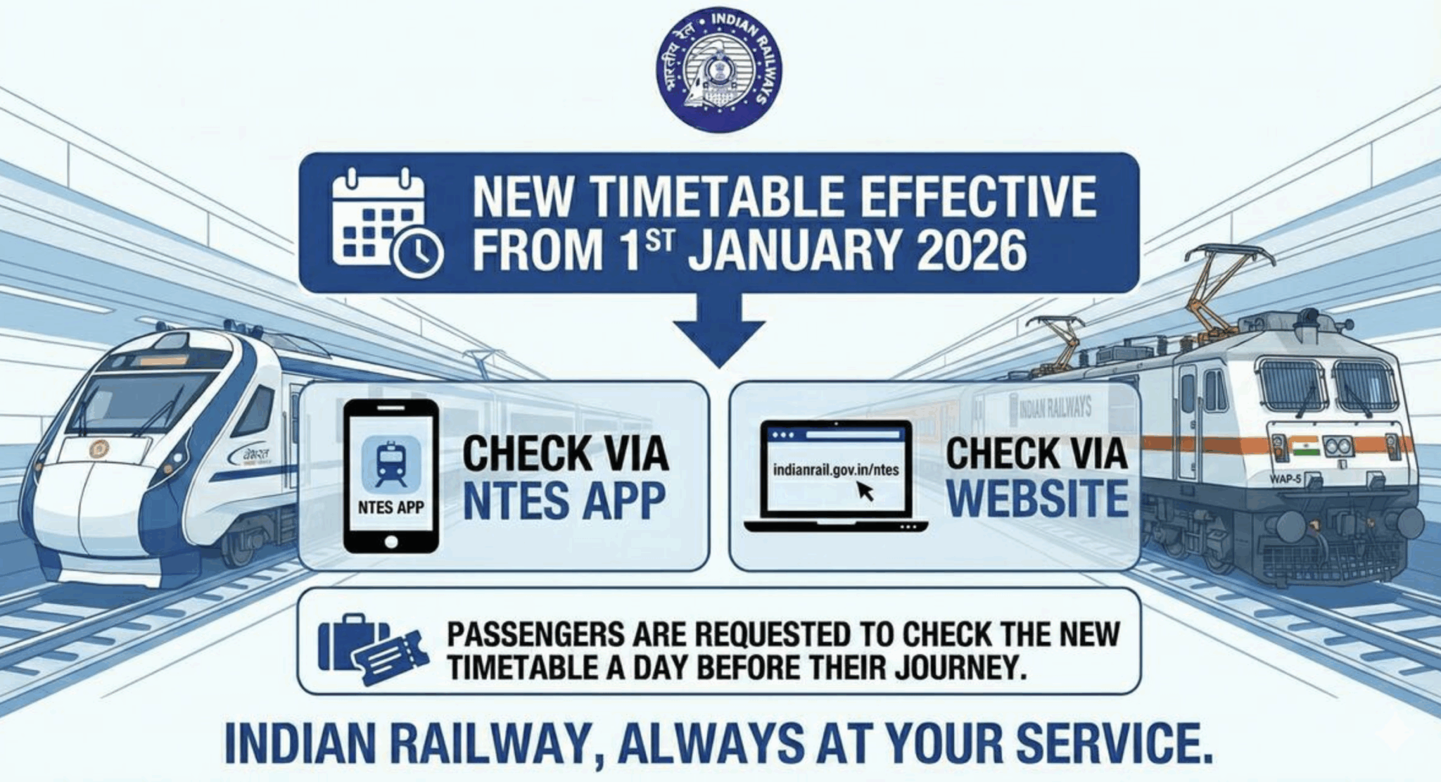 2026 New Railway Timetable Launched: 122 New Trains, 549 Faster Trains ...