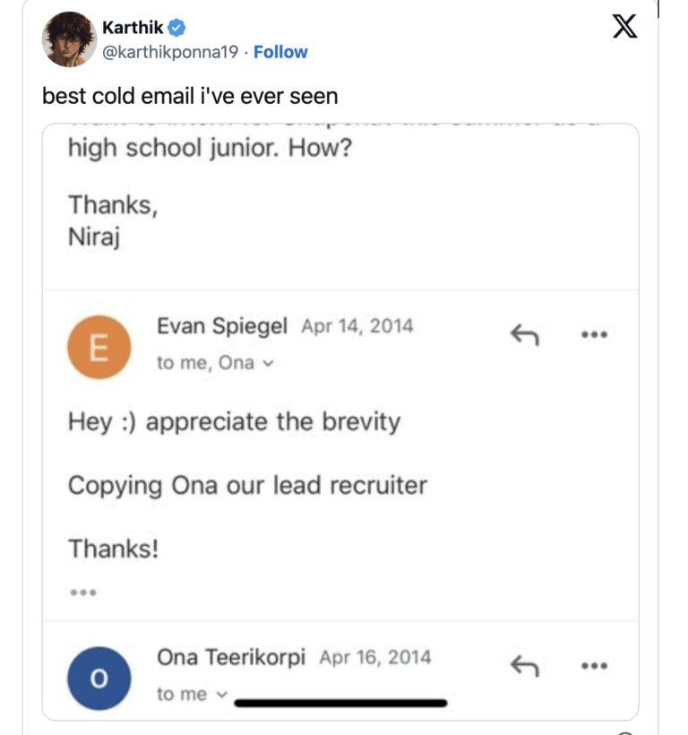 Indian Student Sends 3-Bullet Internship Email To Snapchat CEO; Gets ...